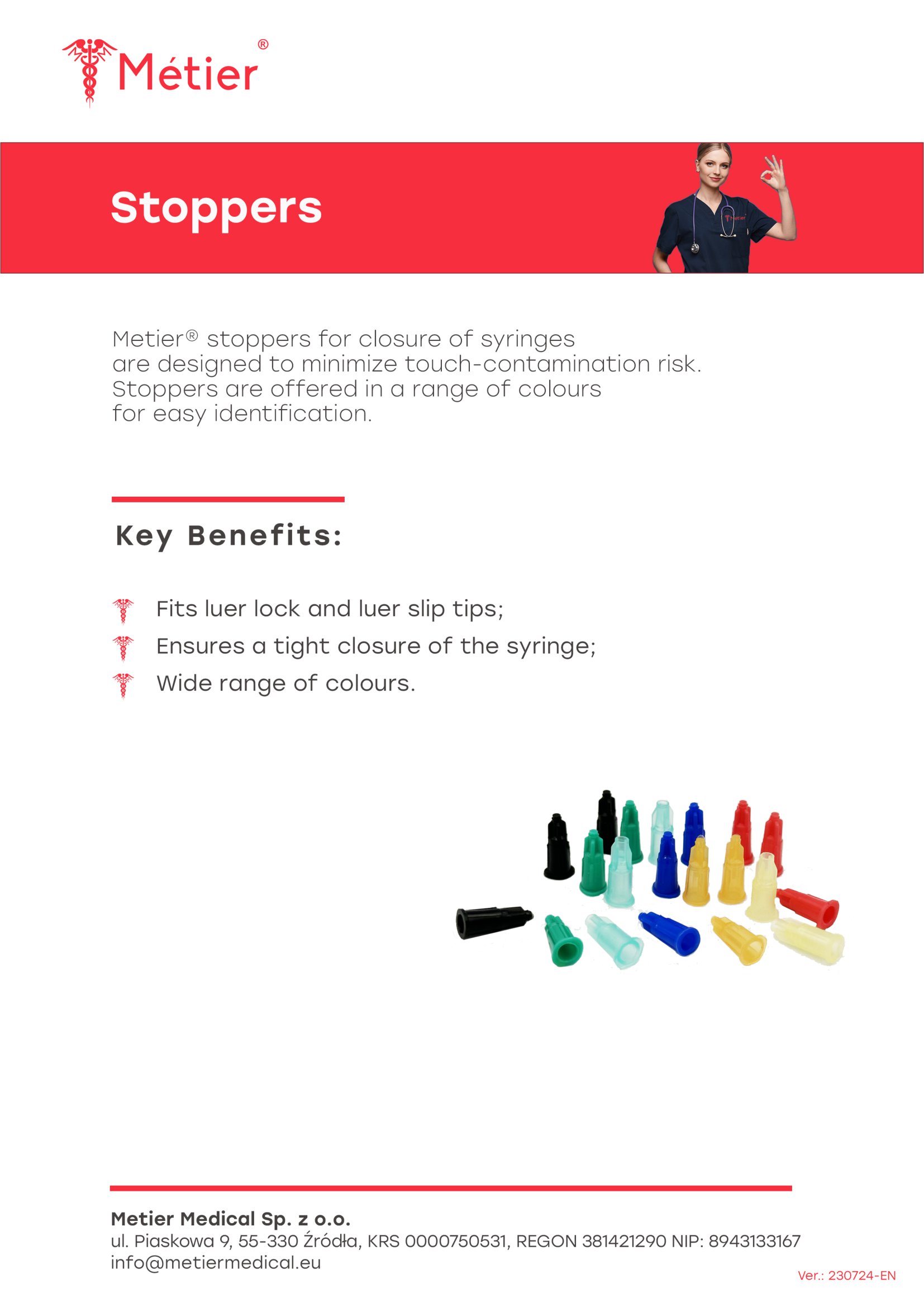 STOPPERS - Metier Medical Europe